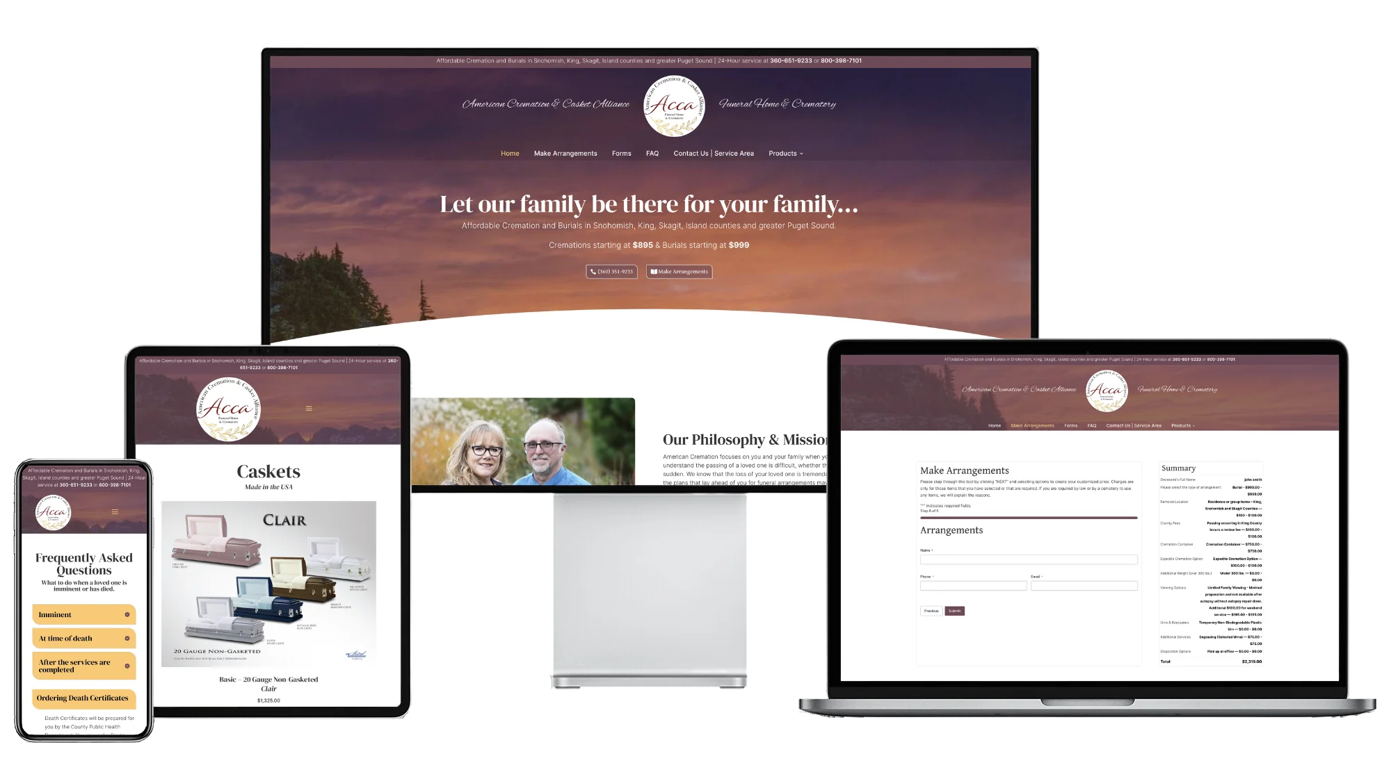 Case Study: American Cremation - Seattle & Everett Washington | FDG Web